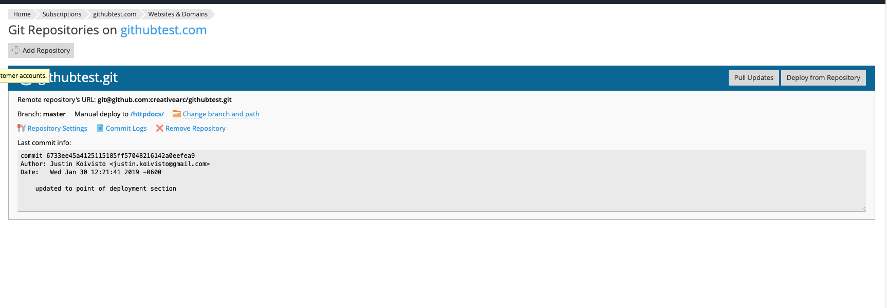 Integrating Github Repositories With Phpstorm And The Native Plesk Git Extension