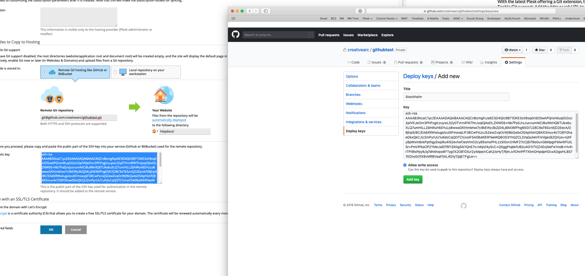 Integrating Github Repositories With Phpstorm And The Native Plesk Git Extension