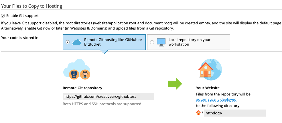 Integrating GitHub repositories with PHPStorm and the native Plesk Git ...